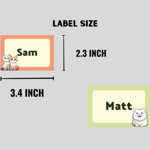 Cute Animal School Supply Labels Editable Printable / Daycare Labels ...