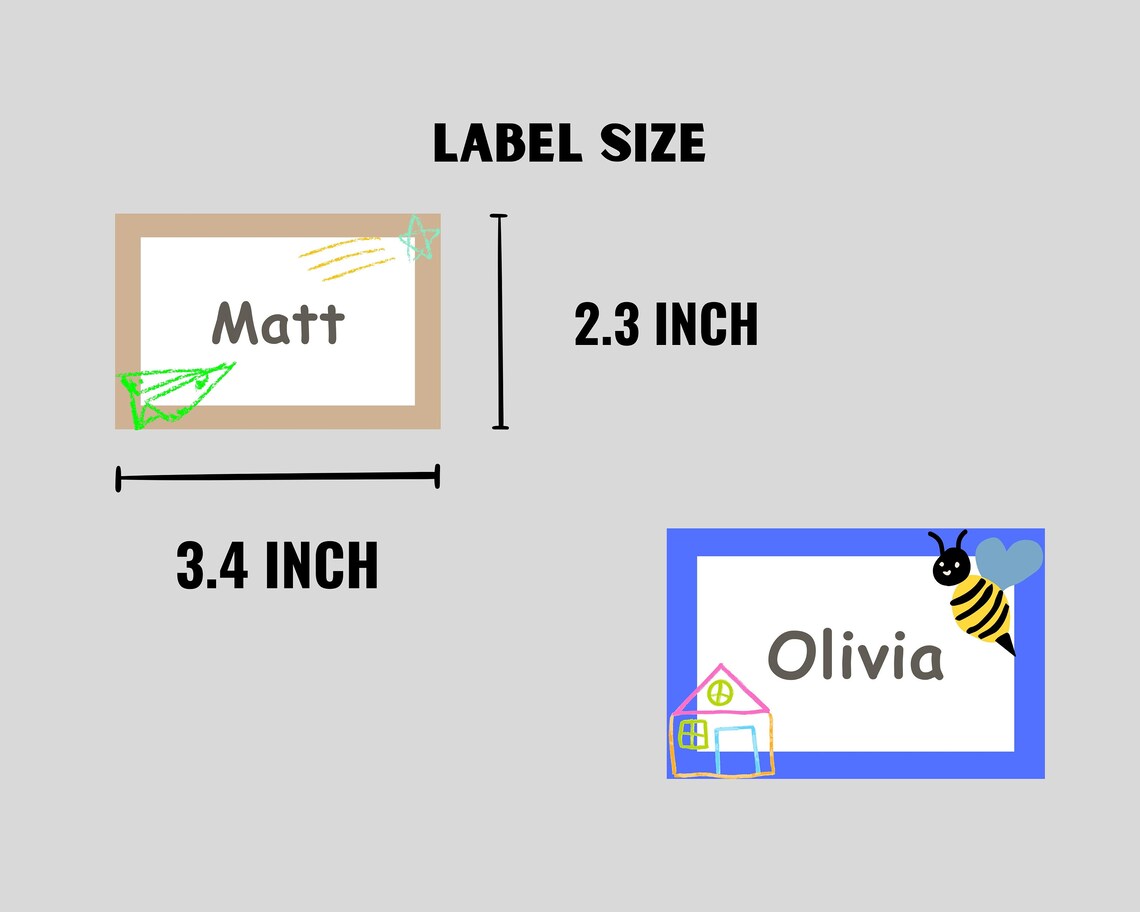 Cute School Supply Labels Editable Printable / Daycare Labels / Back to ...
