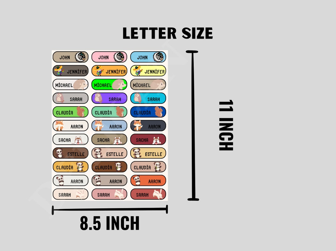 Editable Customizable Printable School Supply Labels / Daycare Labels ...