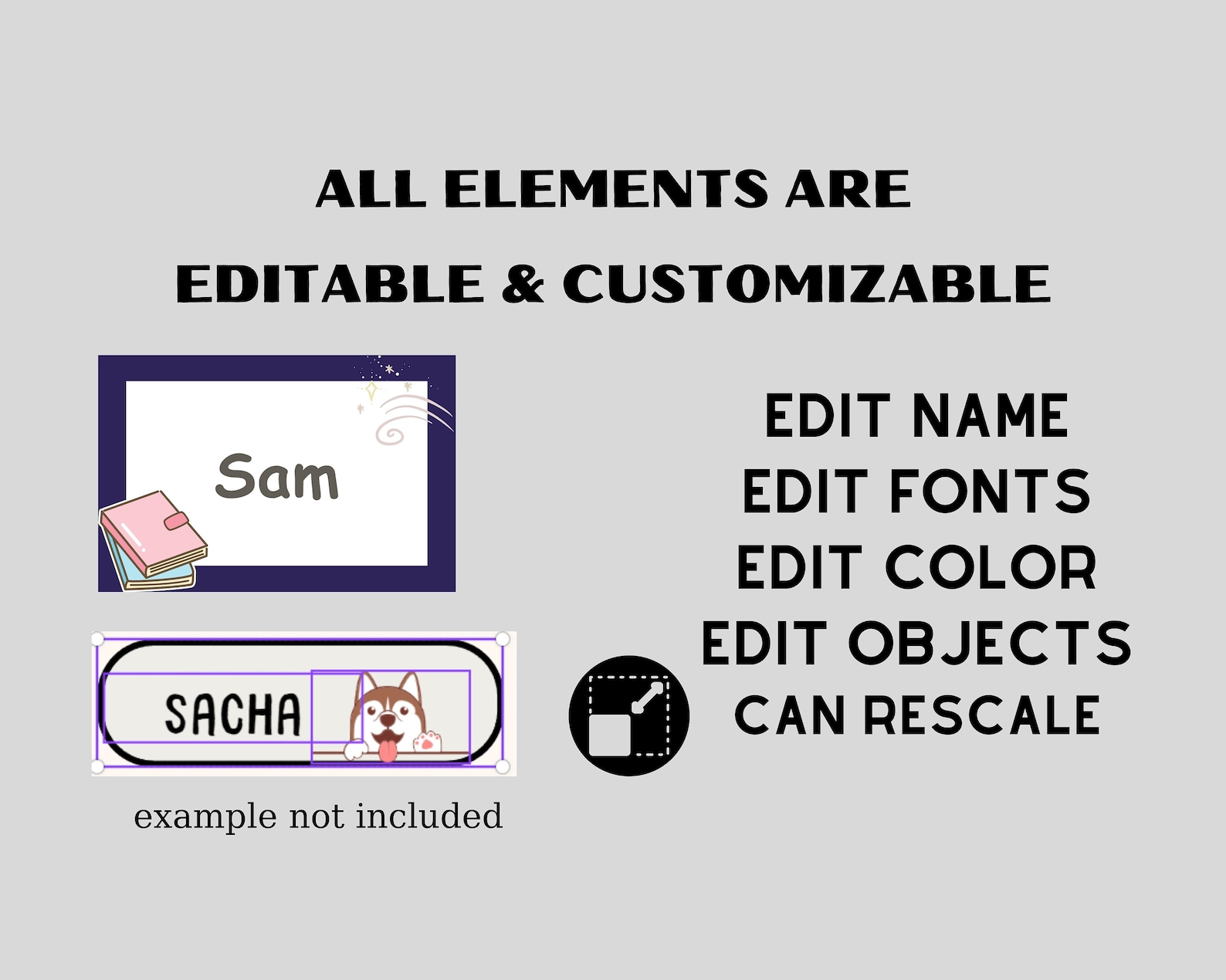 Cute School Supply Labels Editable Printable / Daycare Labels / Back to ...