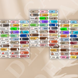 Cute Animal School Supply Labels Editable Printable / Daycare Labels ...
