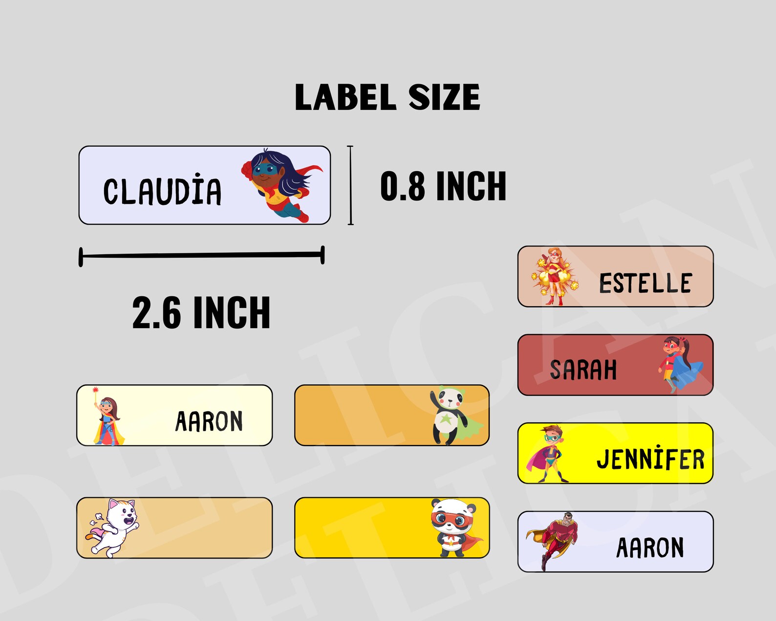 Cute Superhero School Supply Labels Editable Printable / Daycare Labels ...