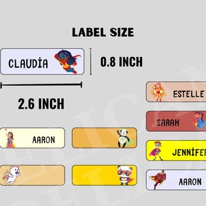Cute Superhero School Supply Labels Editable Printable / Daycare Labels ...