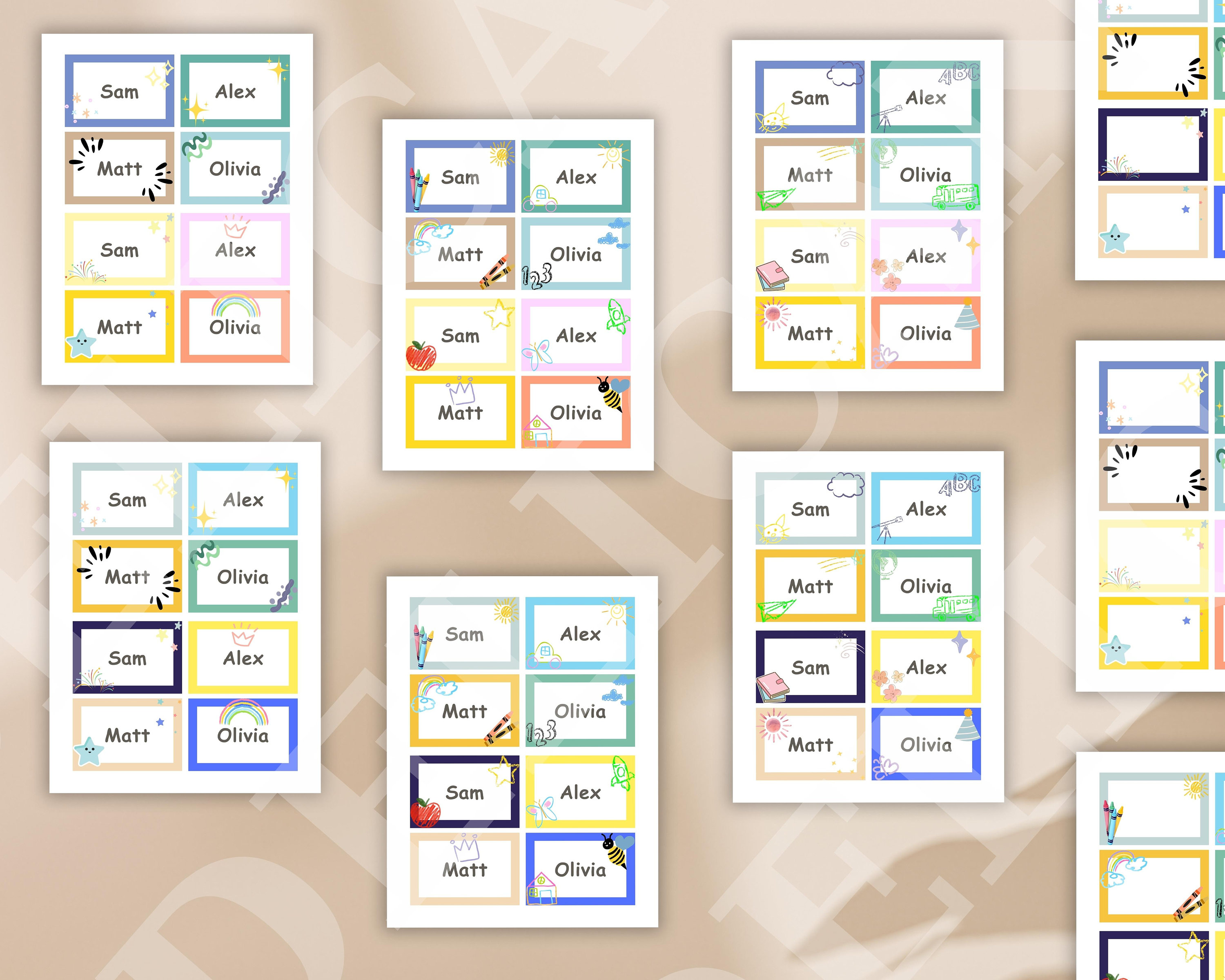 Cute School Supply Labels Editable Printable / Daycare Labels / Back to ...