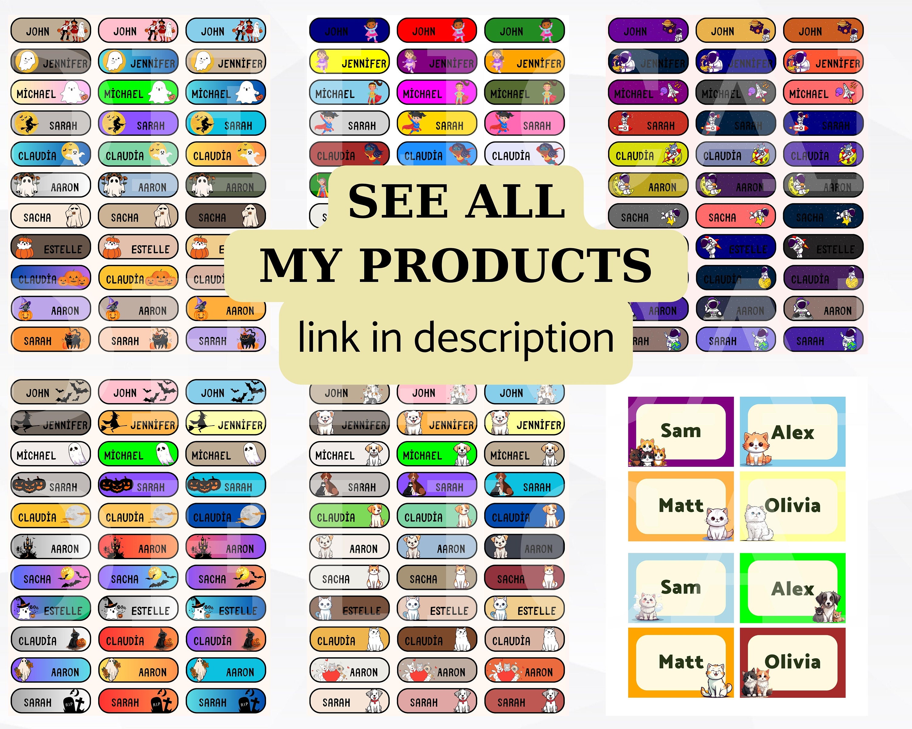 Cute School Supply Labels Editable Printable / Daycare Labels / Back to ...