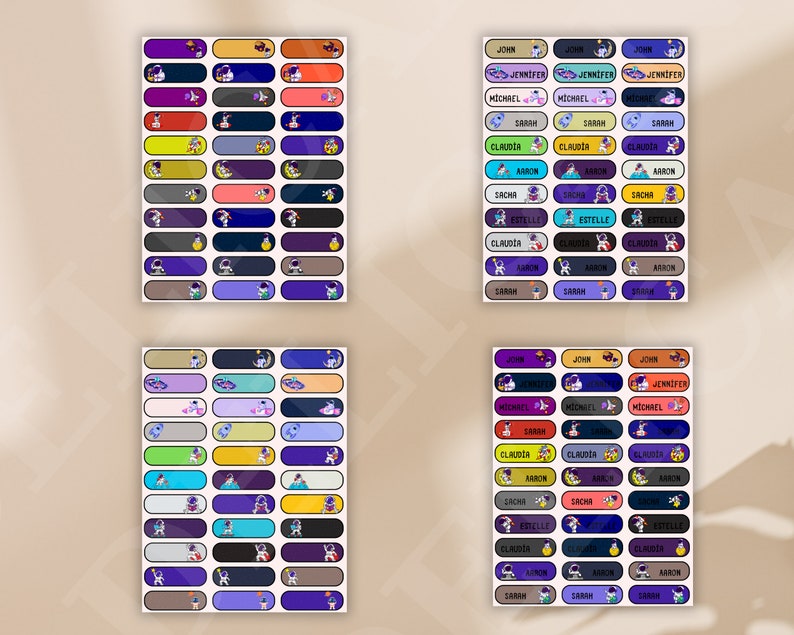 Space Theme Editable Printable School Supply Labels / Daycare Labels ...