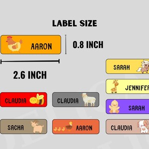 Farm Animal School Supply Labels Editable Printable / Daycare Labels ...