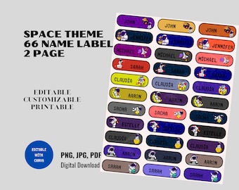 Editable Customizable Printable School Supply Labels / Daycare Labels ...