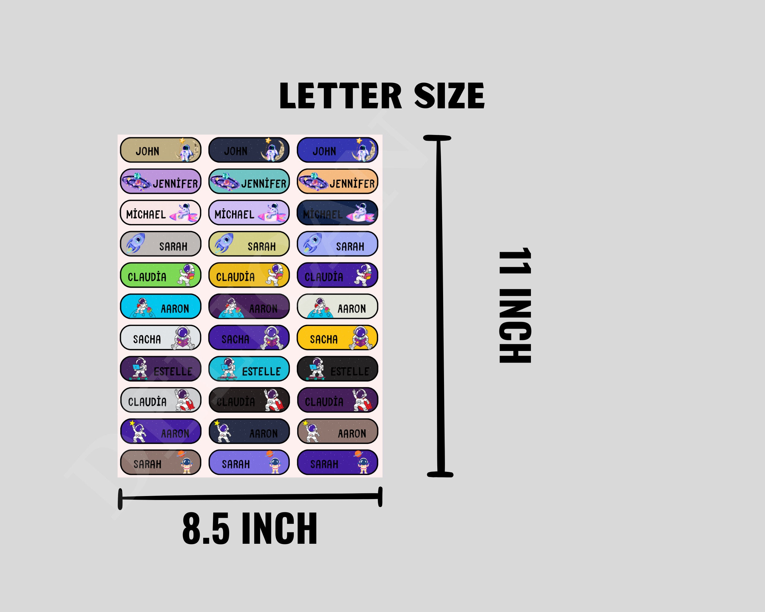 Space Theme Editable Printable School Supply Labels / Daycare Labels ...