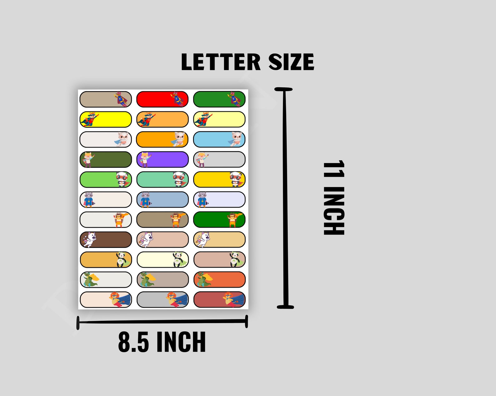 Cute Superhero School Supply Labels Editable Printable / Daycare Labels ...