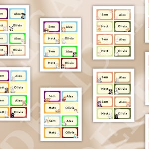 Cute Animal School Supply Labels Editable Printable / Daycare Labels ...