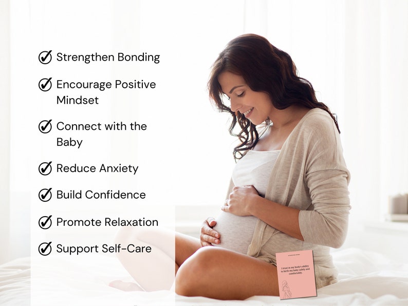 100 Pregnancy & Birth Affirmation Cards Printable - Positive Birth ...