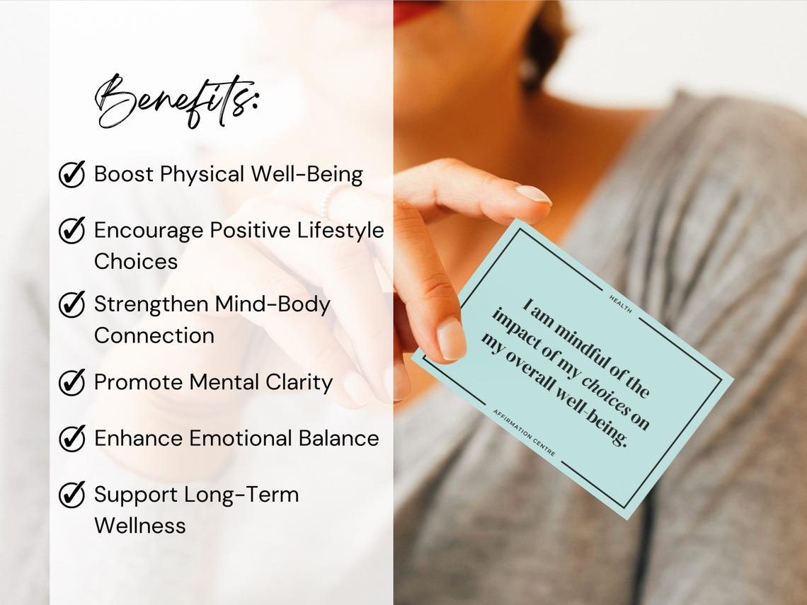 50 Health Affirmation Cards Printable - Holistic Health - Healing ...