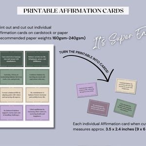 50 Balance Affirmation Cards, Emotional Regulation Wheel of Life ...