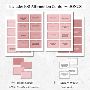 100 Self-love Affirmations Printable Manifesting Cards Positive ...