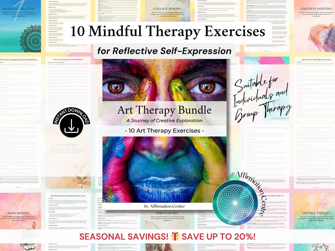 10 Art Therapy Worksheets - Expressive Art Therapy Handout - Anxiety ...