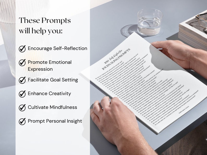 100 Self-reflective Journal Prompts -printable Inner Discovery ...