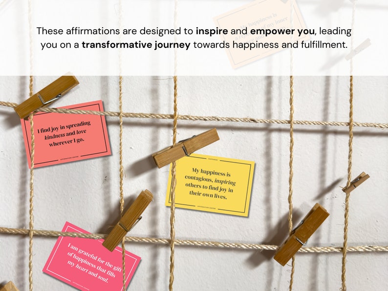100 Happiness Affirmation Cards Printable - Daily Positivity Happiness ...