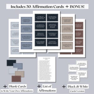 50 Mental Resilience Affirmation Cards Printable - Emotional Strength ...