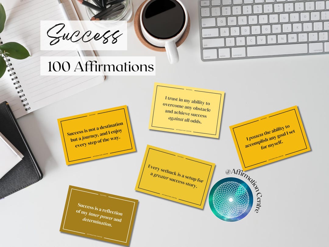 100 Success Affirmation Cards Printable - Success Manifestation ...
