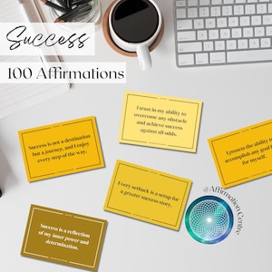 100 Success Affirmation Cards Printable - Success Manifestation ...