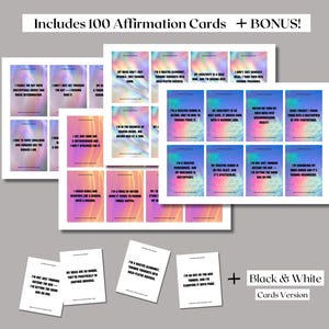 100 Sweary Affirmation Cards Printable - Badass, Sassy Affirmations ...