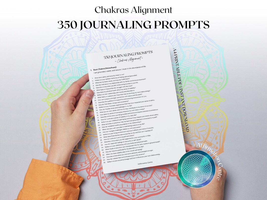 350 Chakras Alignment Journaling Prompts Chakra Balancing Instant ...