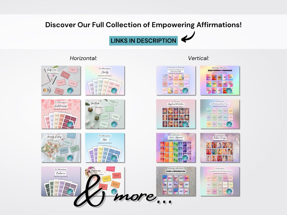 100 Difficult Times Affirmation Cards Printable - Motivational Gift ...