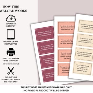 50 Couples Printable Affirmation Cards - Valentines Day Gift Ideas ...