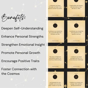 120 Zodiac Signs Positive Affirmation Cards - Printable Astrology ...