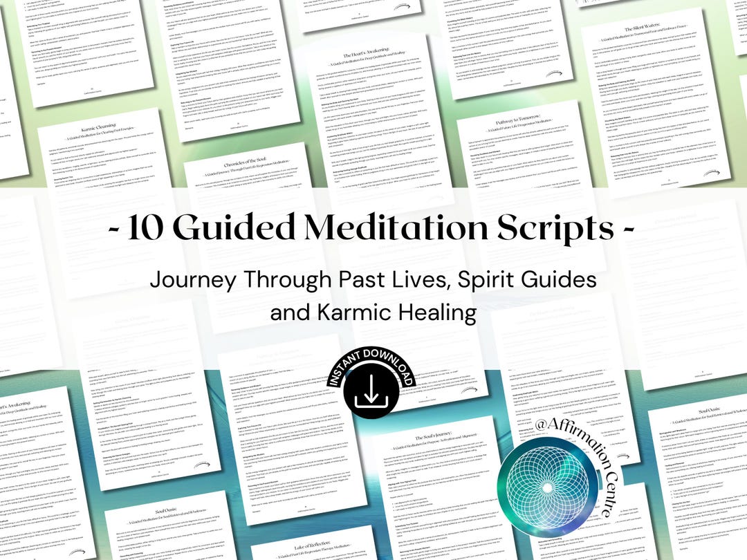 10 Guided Meditation Scripts Journey Through Past Lives, Spirit Guides ...