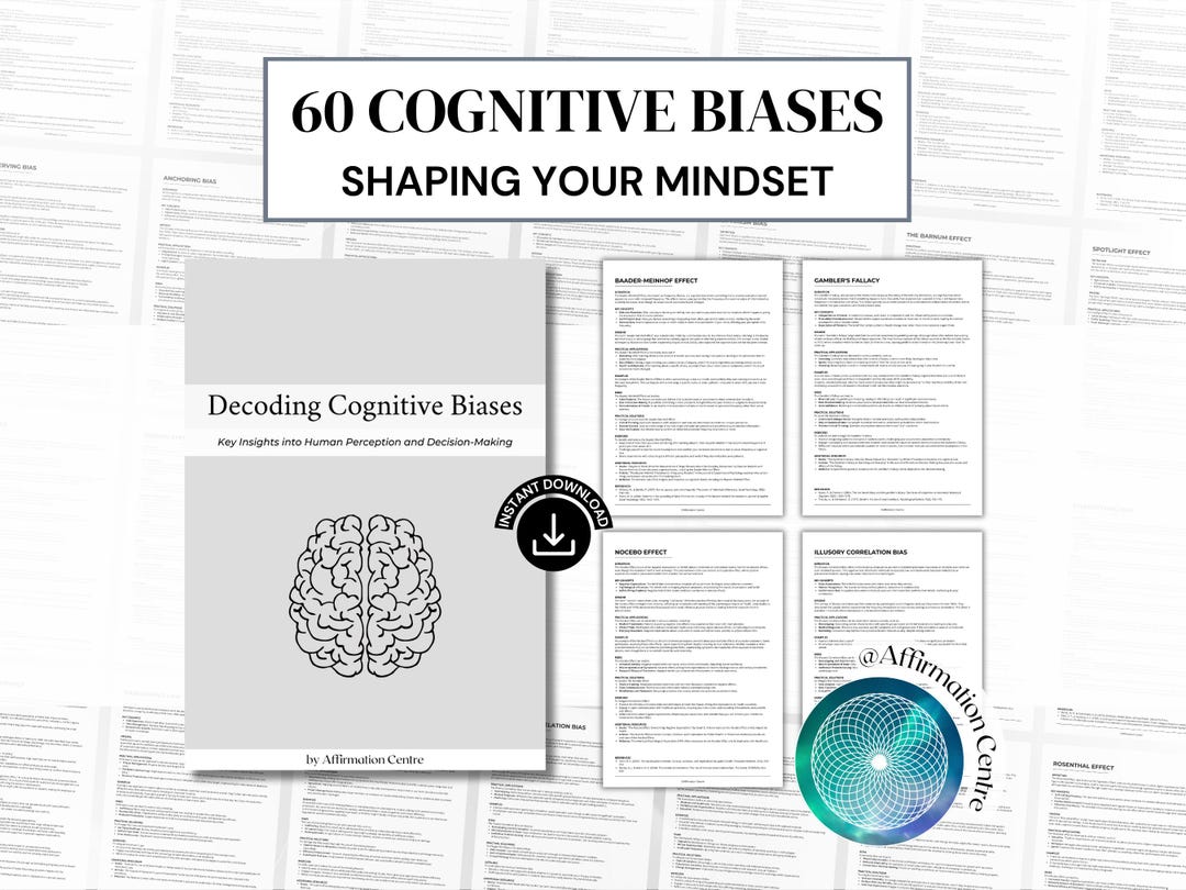 60 Cognitive Distortions and Biases Handout, Cognitive Restructuring ...