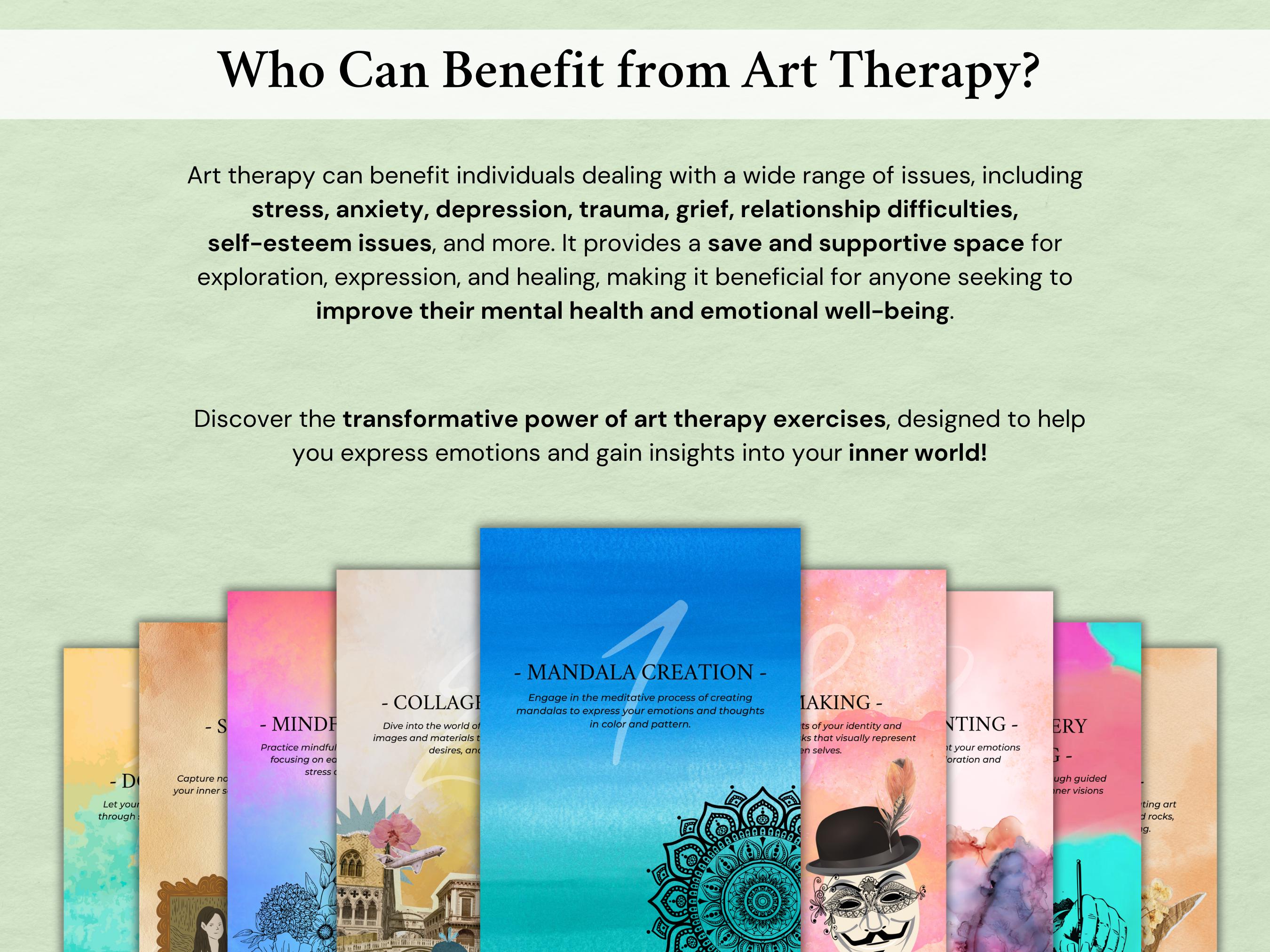 10 Art Therapy Exercises - Emotional Regulation Art Worksheets ...