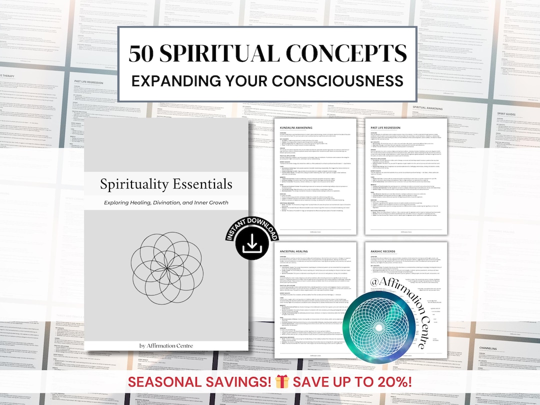 50 Spiritual Concepts Worksheets - Akashic Records, Third Eye, Reiki Symbols, Higher Self ...