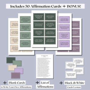 50 Balance Affirmation Cards, Emotional Regulation Wheel of Life ...