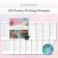 101 Poetry Writing Prompts Printable Cards + List - Etsy