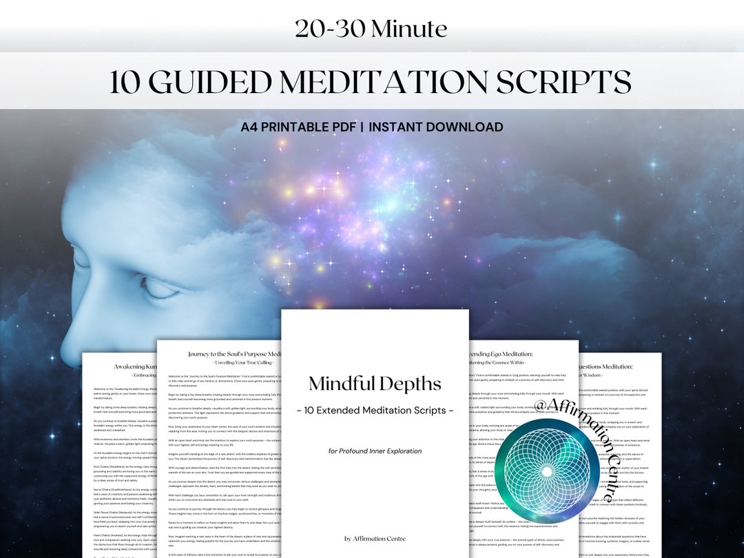 20-30 Minute Guided Meditation Scripts spiritual Meditation Guide deep ...
