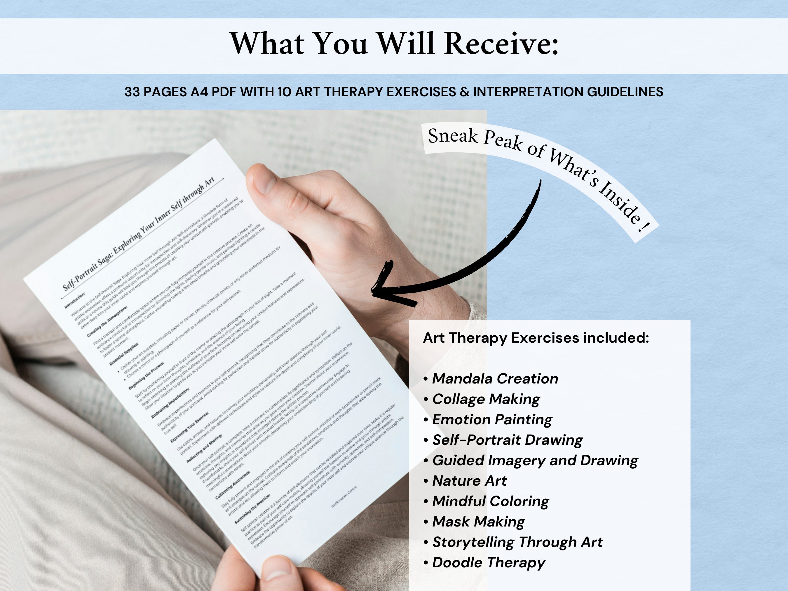 10 Art Therapy Mindfulness Exercises Therapy Worksheets Individual ...