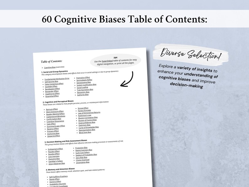 60 Cognitive Distortions and Biases Handout, Cognitive Restructuring ...