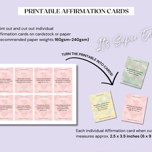 100 Positive Affirmations-printable Digital Affirmation Cards-personal ...