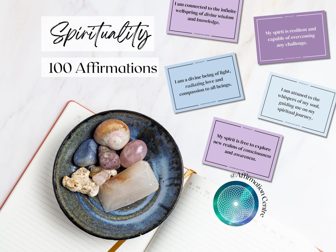 100 Spirituality Affirmation Cards Printable - Spiritual Guide ...