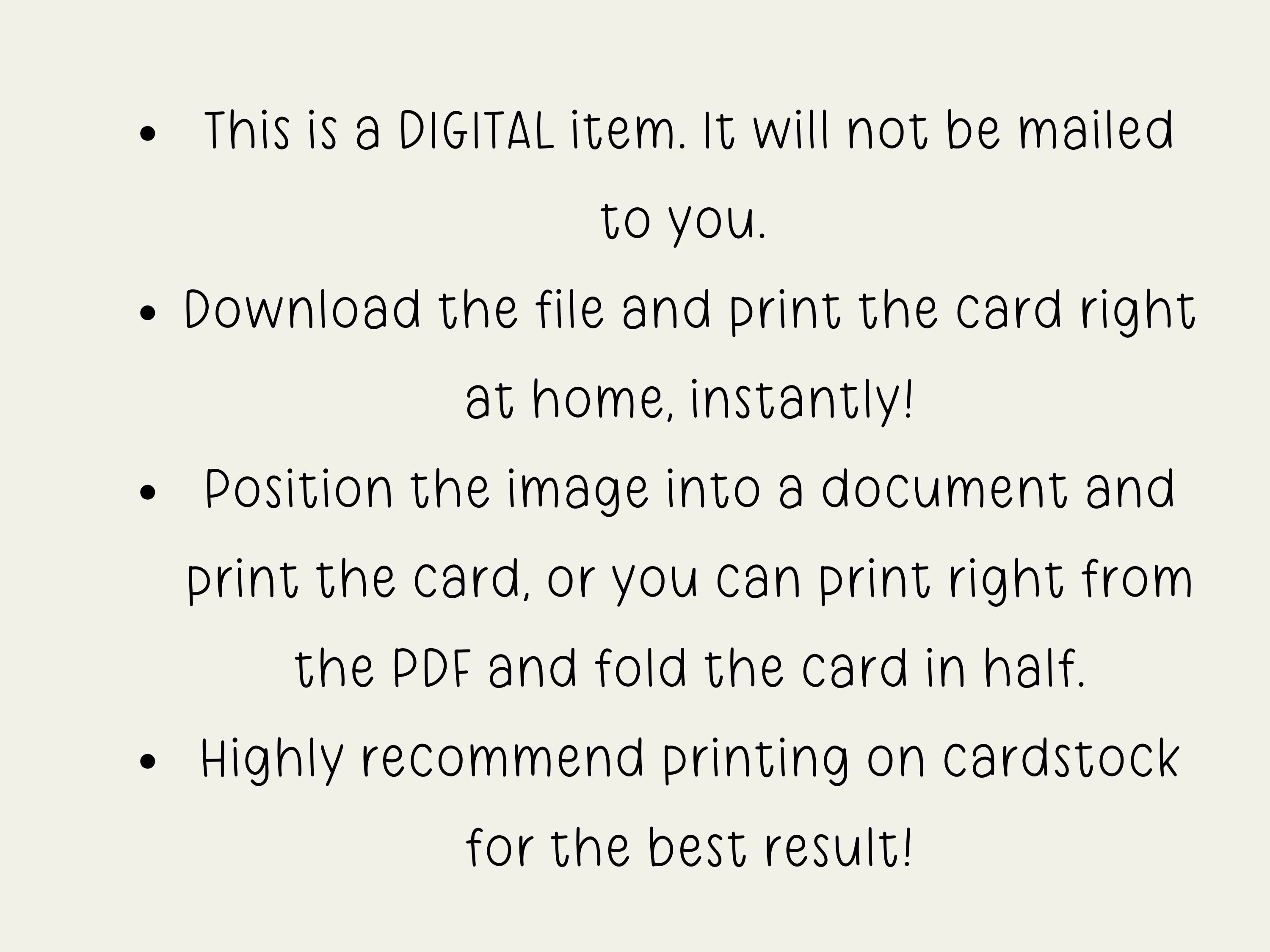 GSP Card for ANY USE Digital Printable Card German - Etsy