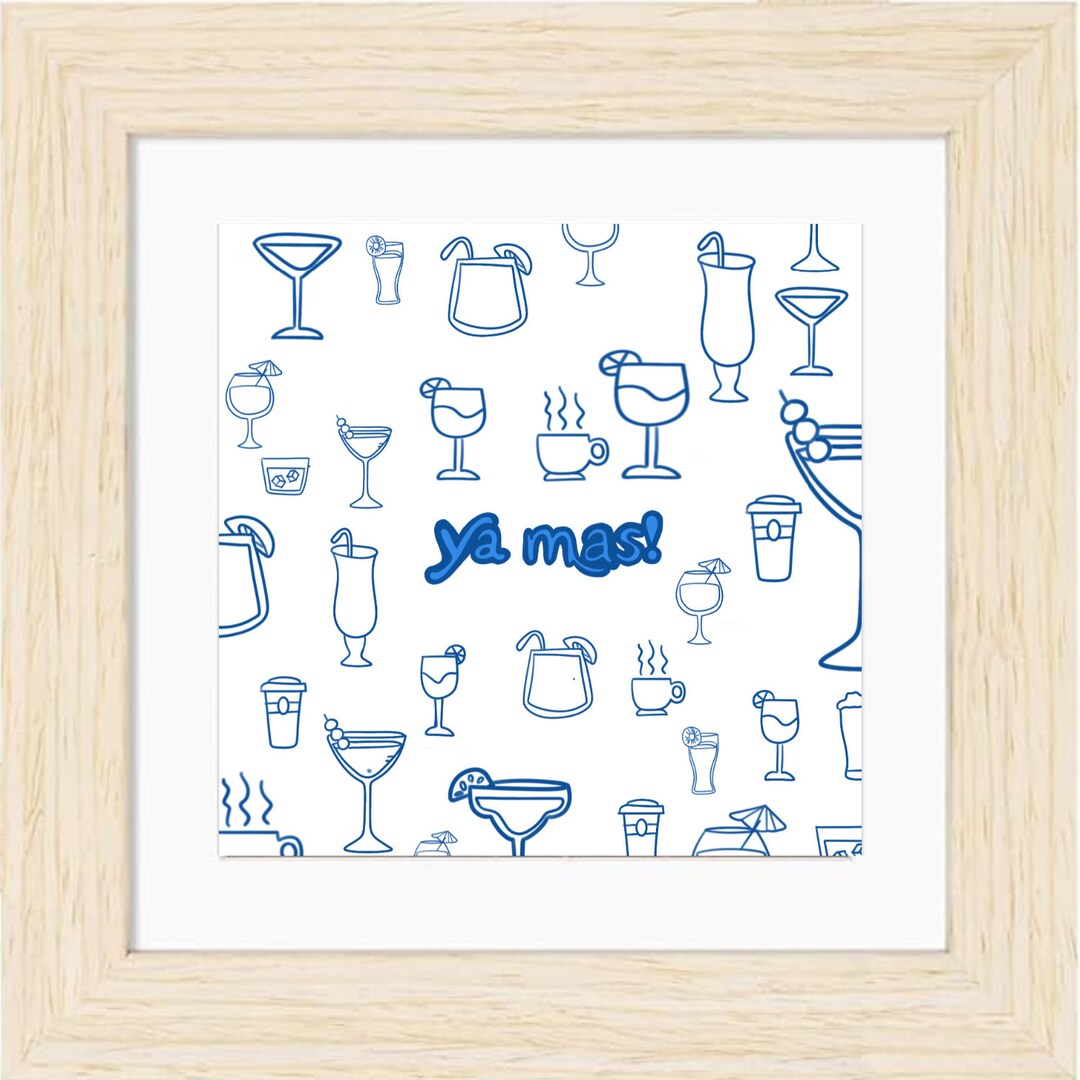 Ya Mas, Cheers, Greek, Greece Art Print, SQUARE Sized, 1:1 - Etsy