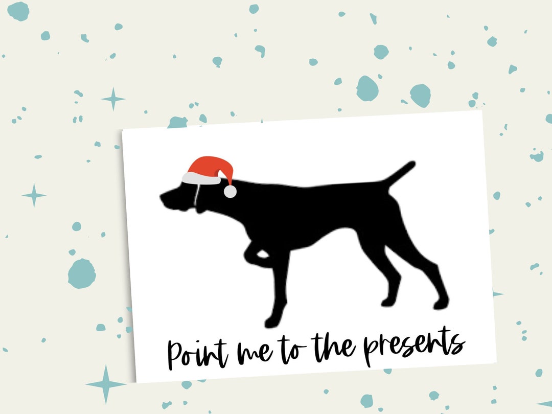 GSP Christmas Card, Digital Printable Card, German Short-haired Pointer ...