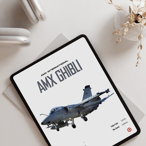 AMX Ghibli - Aviation Poster Fighter Jet Pilot Gifts Wall Art Download Helicopter and Drones ...