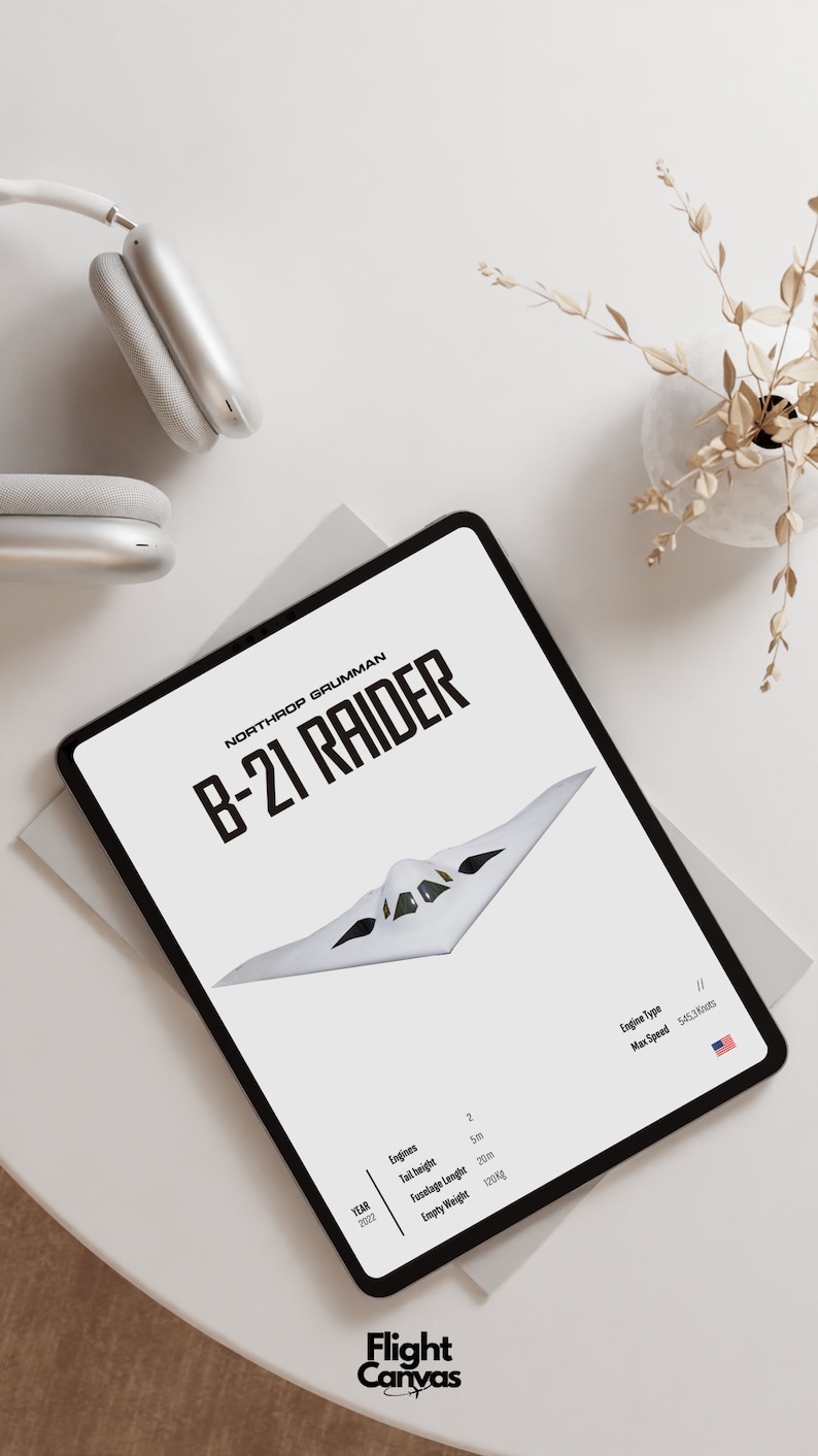 B21 Raider - Aviation Wall Deco Aviation Line Art for A Pilot Fighter ...