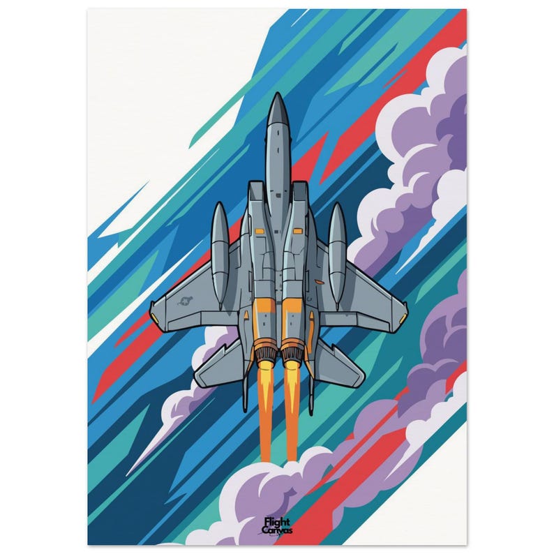 F-14 Tomcat - FIGHTER Jet Poster, Military AVIATION Art Print, Modern ...