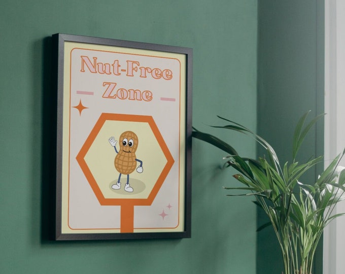 Nut-free Zone Poster - Etsy