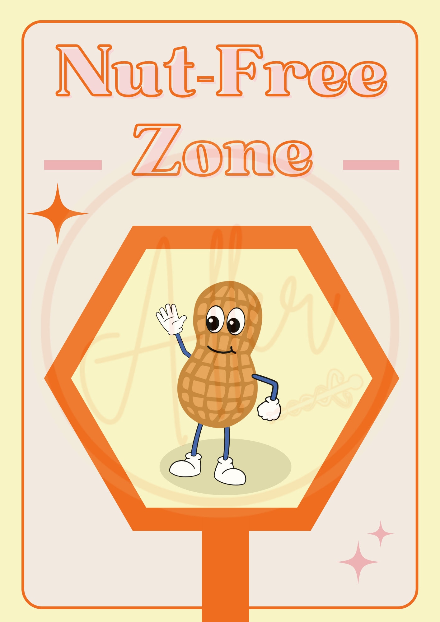 Nut-free Zone Poster - Etsy
