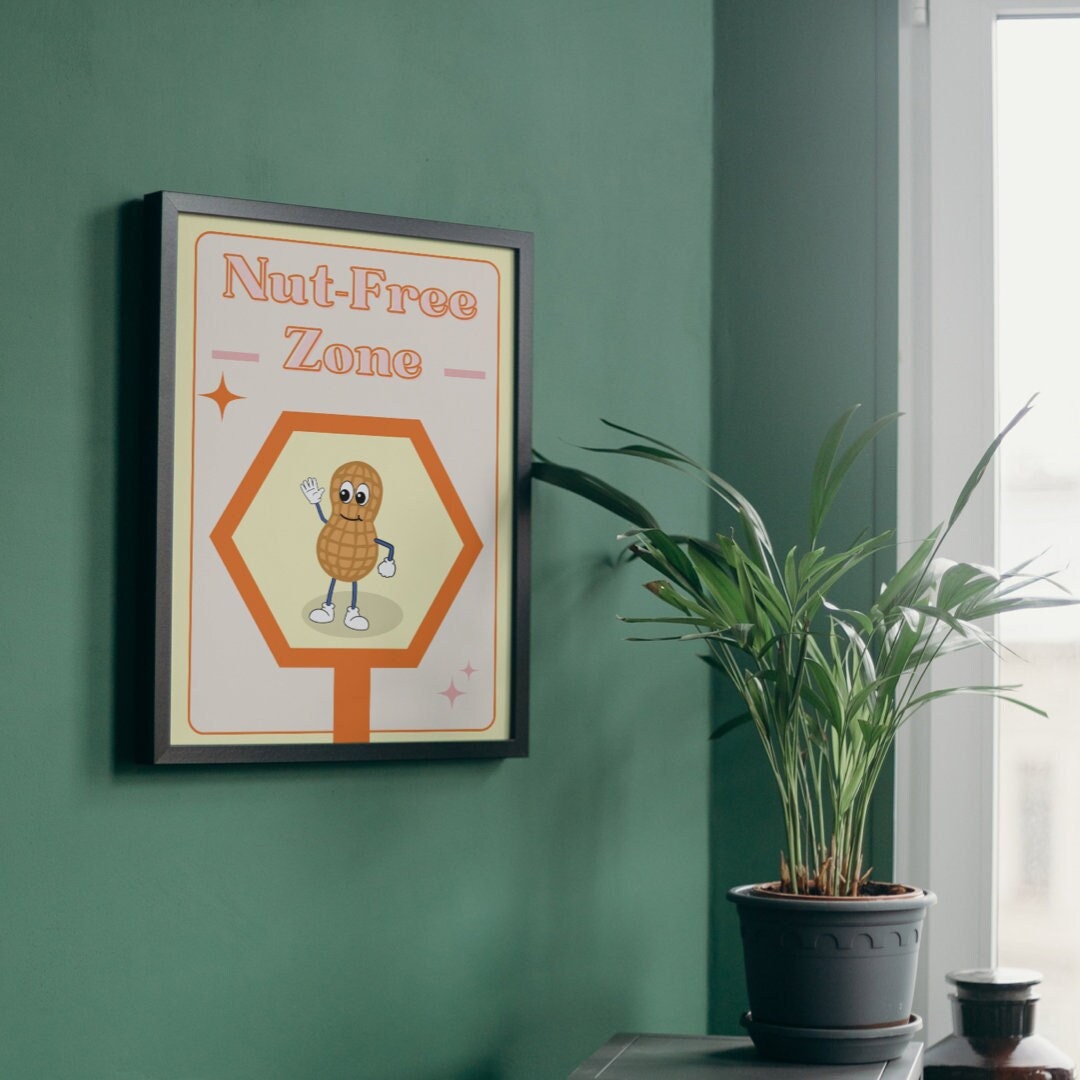 Nut-free Zone Poster - Etsy
